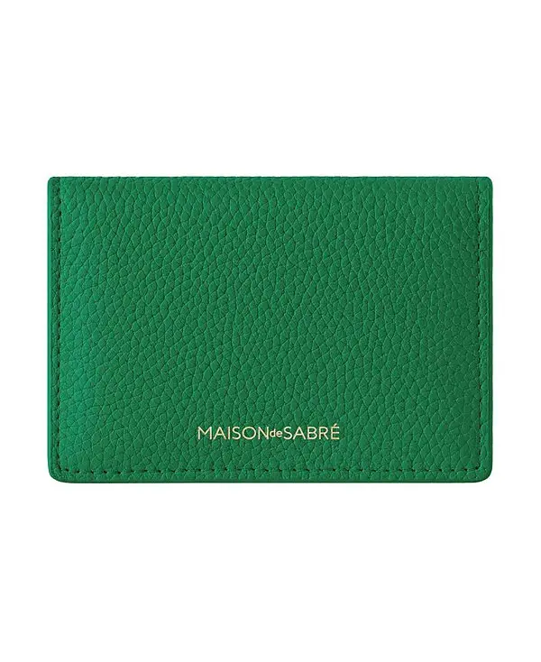 MAISON DE SABRE Leather Card Case - Emerald Green