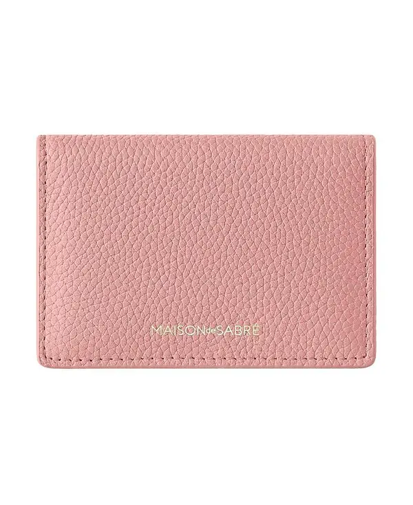 MAISON DE SABRE Leather Card Case - Pink Lily