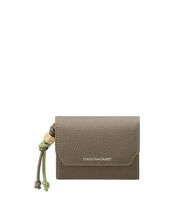 MAISON DE SABRE Leather Trifold Wallet - Cashmere Matcha