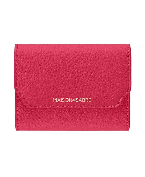 MAISON DE SABRE Leather Trifold Wallet - Fuchsia Lavender