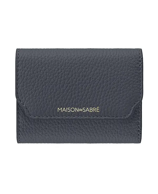 MAISON DE SABRE Leather Trifold Wallet - Graphite Sky