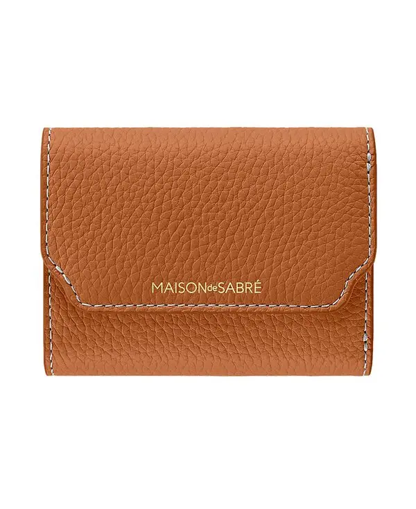 MAISON DE SABRE Leather Trifold Wallet - Pecan Brown