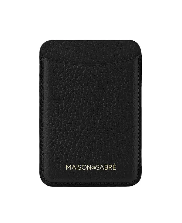 MAISON DE SABRE Leather Magsafe Wallet - Black Caviar