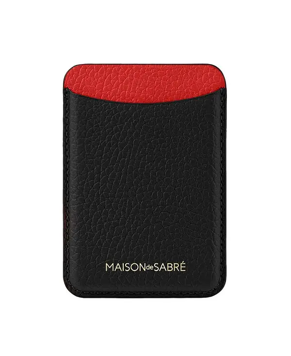 MAISON DE SABRE Leather Magsafe Wallet - Rouge Noir