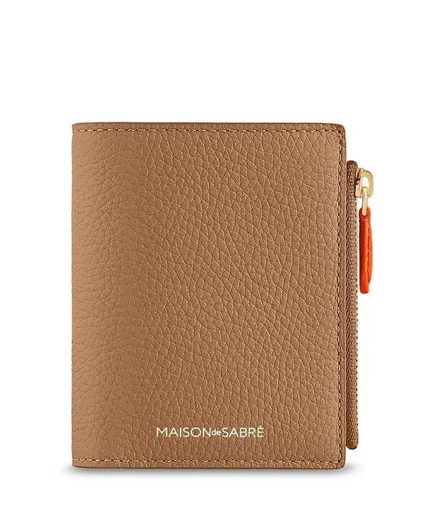 MAISON DE SABRE Small Leather Bifold Wallet - Sandstone Manhattan