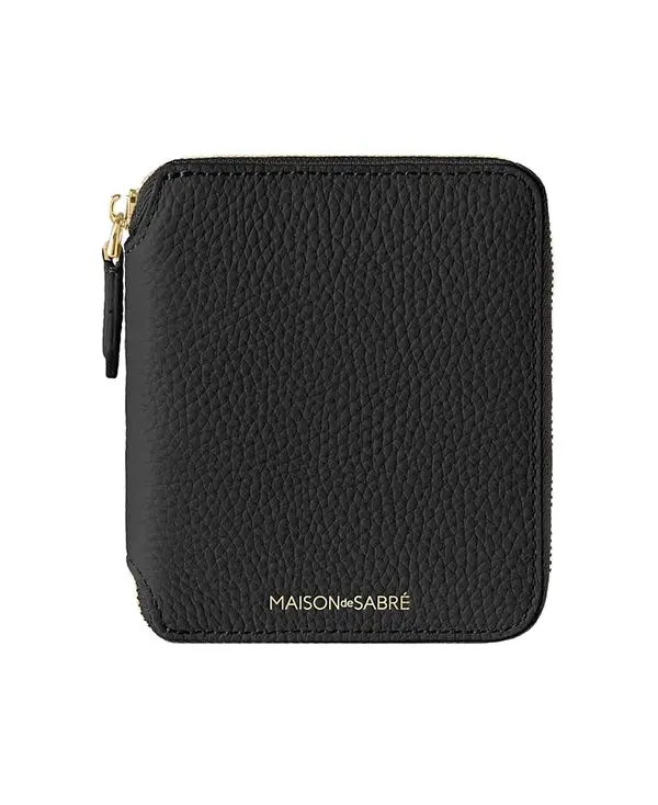 MAISON DE SABRE Small Leather Zip Around Wallet - Rouge Noir