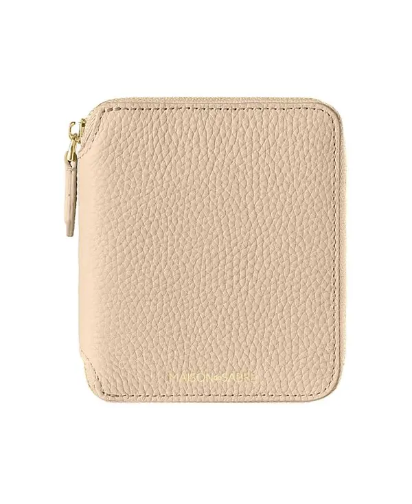 MAISON DE SABRE Small Leather Zip Around Wallet - Saharan Brown