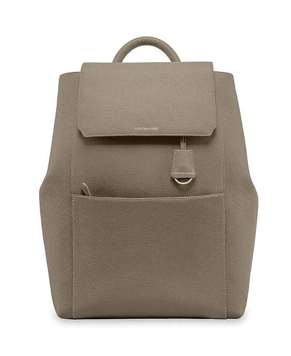MAISON DE SABRE Large Leather Soft Backpack - Cashmere Clay
