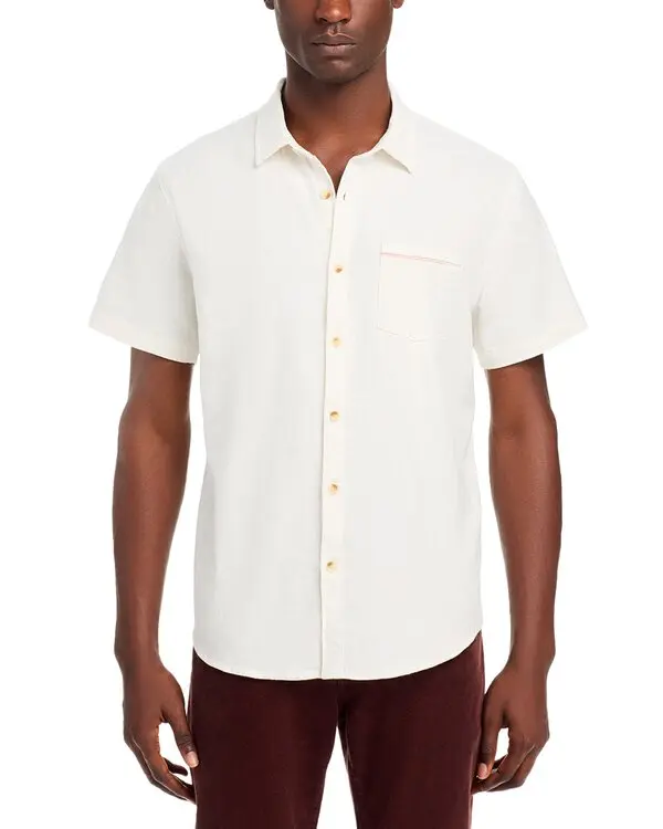 Marine Layer Classic Stretch Selvage Shirt - Natural