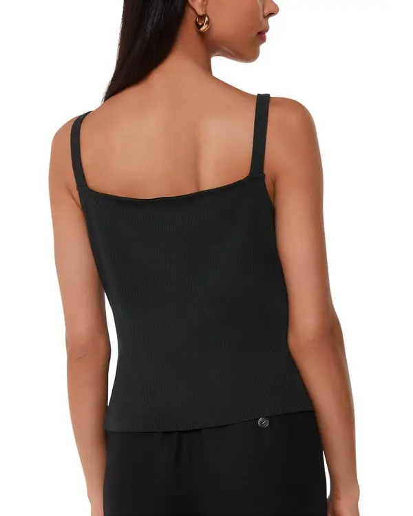Whistles Ribbed Button Front Top
