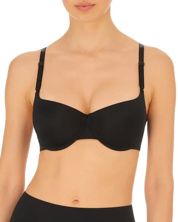 Natori Liquid Convertible Balconette Push Up Bra - Black