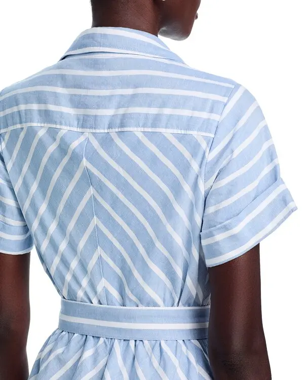 T Tahari Short Sleeve Midi Shirt Dress