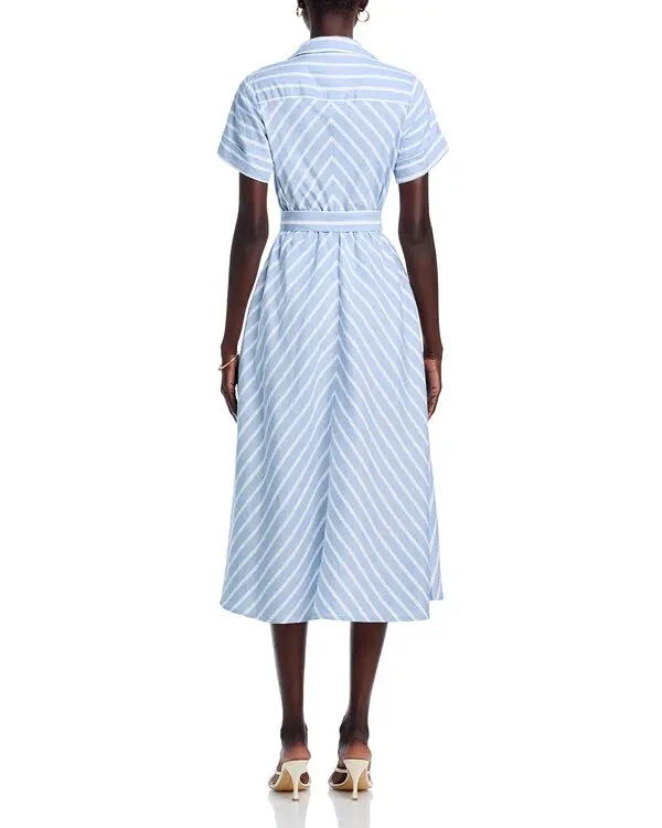 T Tahari Short Sleeve Midi Shirt Dress