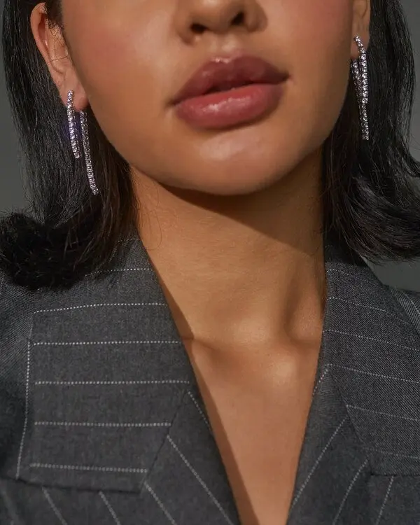 Nadri Cubic Zirconia Front To Back Earrings