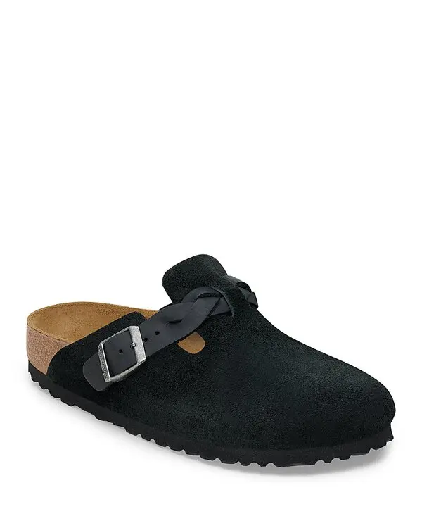 BIRKENSTOCK Boston Braid Buckle Clogs - Black