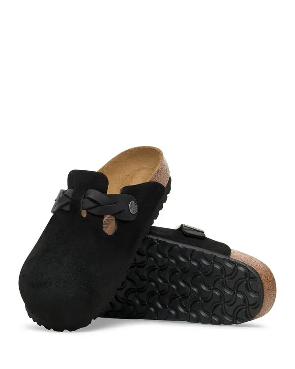 BIRKENSTOCK Boston Braid Buckle Clogs - Black