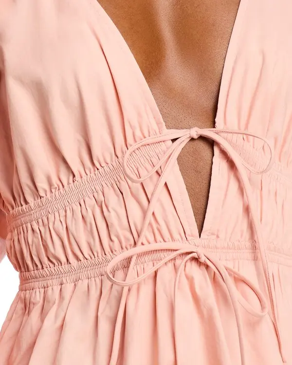 knee length dresses for ladies WAYF Leighton Poplin Mini Dress MSRP $88 main image 1