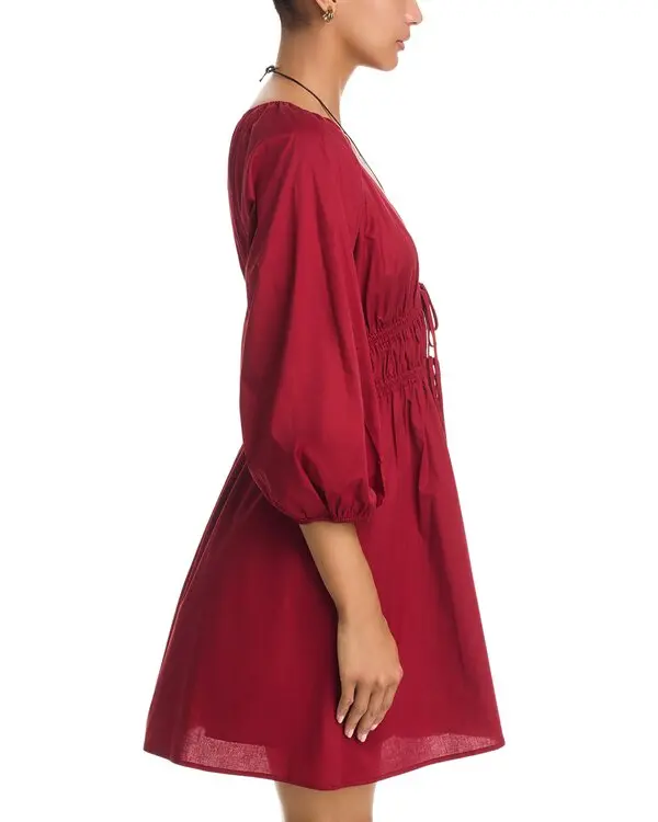 Wayf Leighton Mini Dress - Crimson - 50% Off | Editorialist