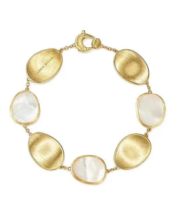 Marco Bicego 18k Yellow Gold Lunaria Mother-of-pearl Bracelet - White/gold