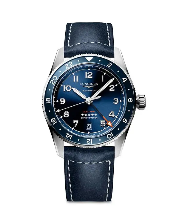 LONGINES Spirit Zulu Time Watch, 39mm - Blue