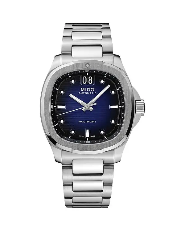 MIDO Multifort Tv Big Date 41mm Watch - Blue/silver