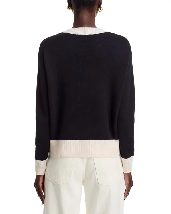 Bloomingdale'S Color Block Drop Shoulder Crewneck Sweater Exclusive