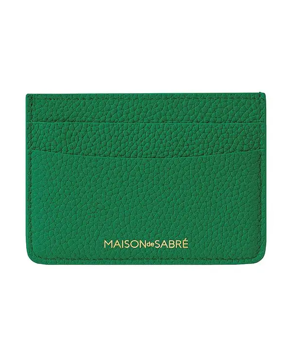 MAISON DE SABRE Leather Card Holder - Emerald Green