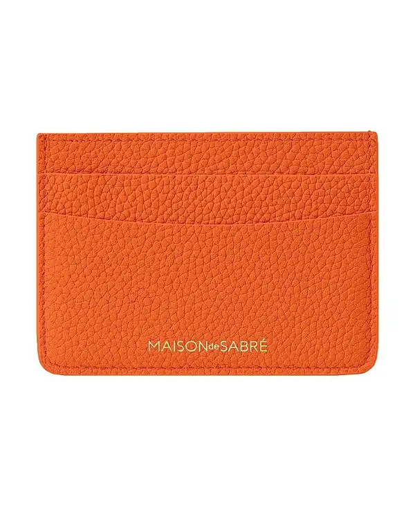 MAISON DE SABRE Leather Card Holder - Manhattan Orange