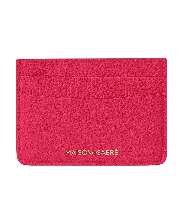 MAISON DE SABRE Leather Card Holder - Shibuya Fuchsia