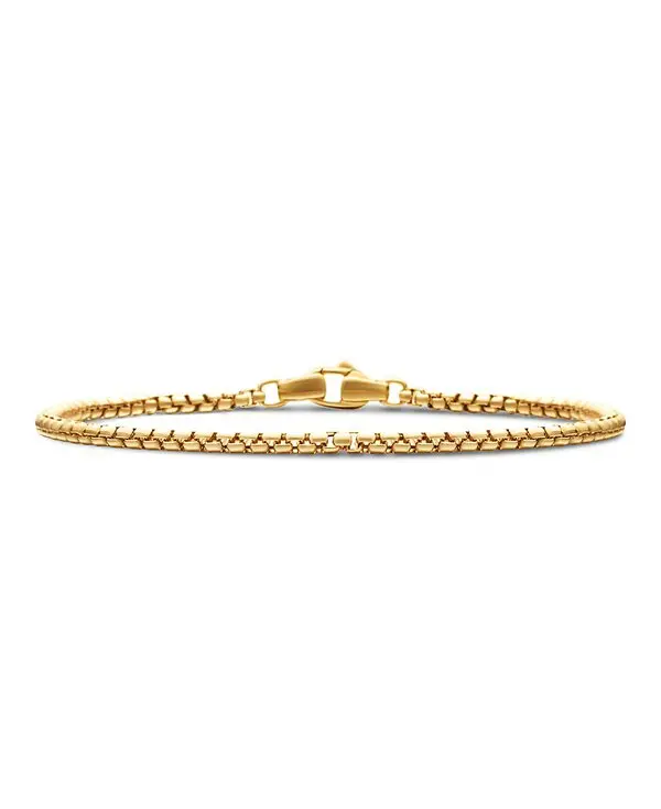 David Yurman 18k Yellow Box Link Bracelet - Gold