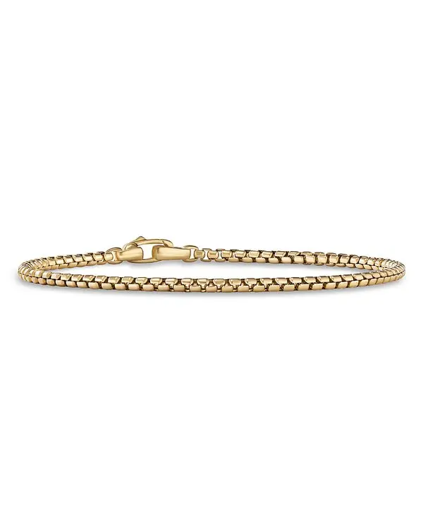 David Yurman 18k Yellow Box Link Bracelet - Gold