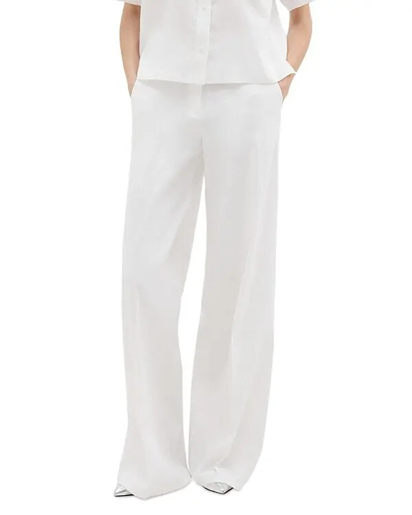 Theory High Waisted Wide Leg Trousers
