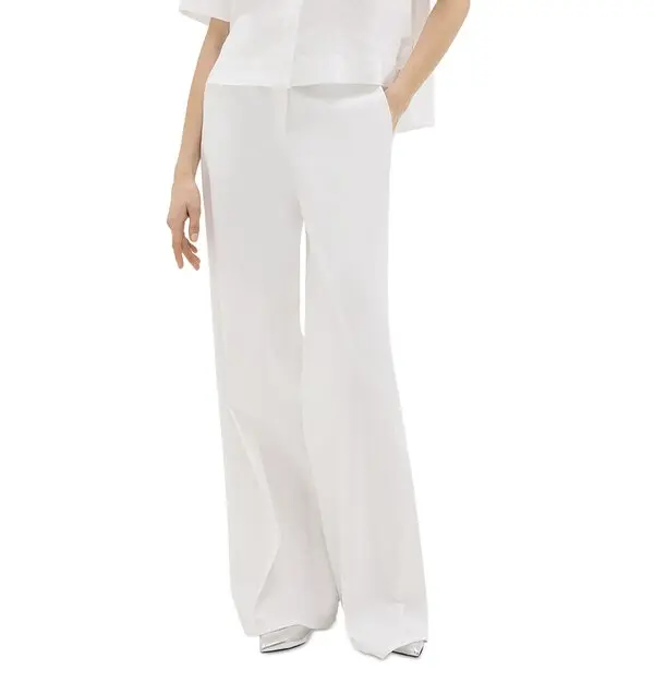 Theory High Waisted Wide Leg Trousers