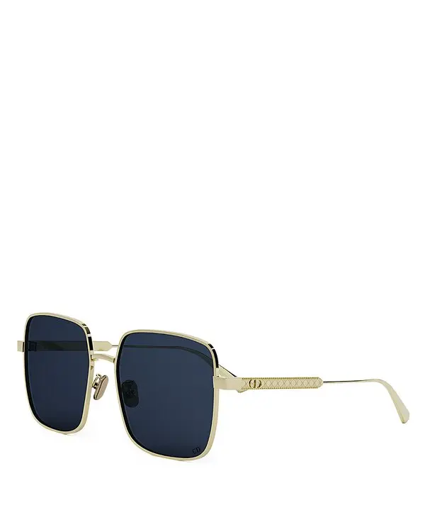 Dior Cannage S1u Square Sunglasses - Gold/blue Solid