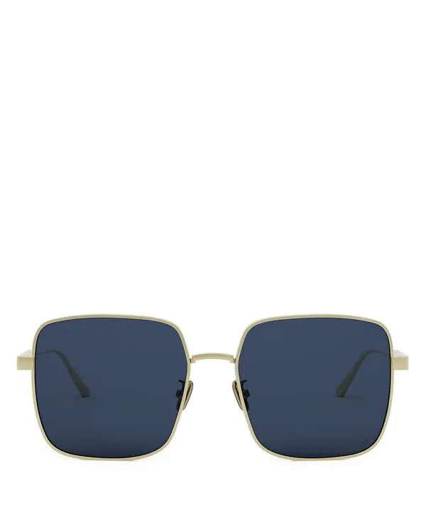 Dior Cannage S1u Square Sunglasses - Gold/blue Solid