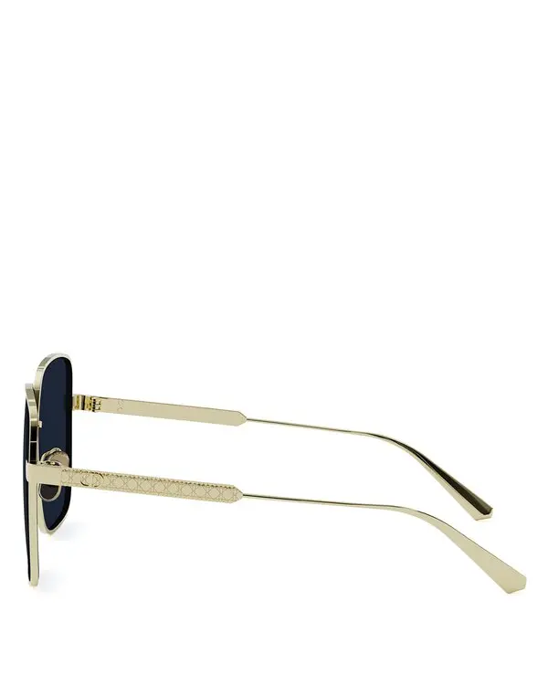Dior Cannage S1u Square Sunglasses - Gold/blue Solid