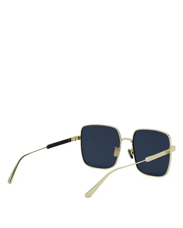 Dior Cannage S1u Square Sunglasses - Gold/blue Solid