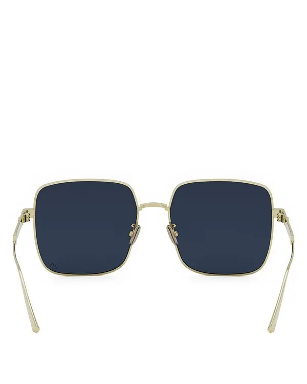 Dior Cannage S1u Square Sunglasses - Gold/blue Solid