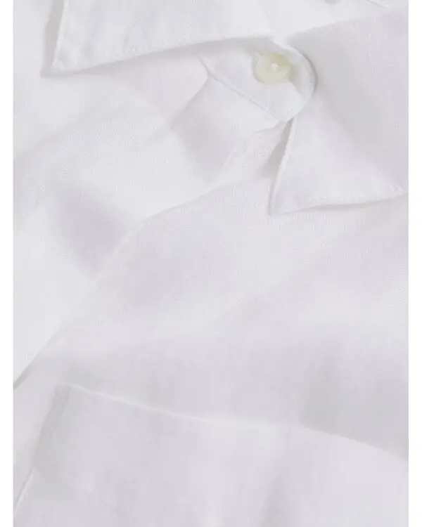 REISS Belle Linen Shirt - White