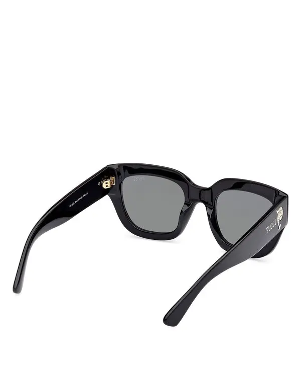 Emilio Pucci Butterfly Sunglasses, 51mm - Black/Gray Solid  display picture 3