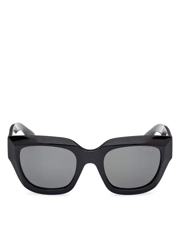 Emilio Pucci Butterfly Sunglasses, 51mm - Black/Gray Solid  display picture 2