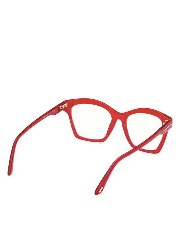 TOM FORD Square Blue Light Glasses - Red