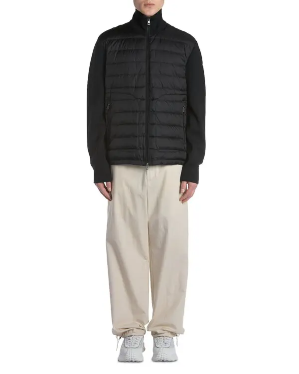 Moncler Zip Front Quilted Jacket - Black