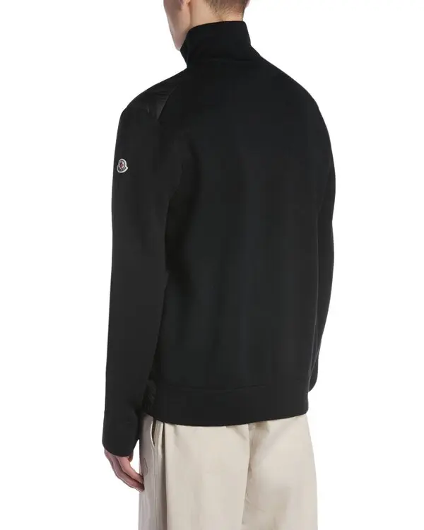 Moncler Zip Front Quilted Jacket - Black