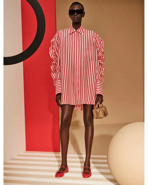 max mara striped shirt dress Max Mara Shirt dress silk striped pattern