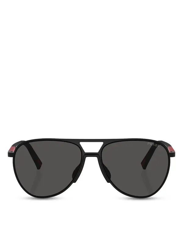 Prada Aviator Sunglasses - Black/gray Solid