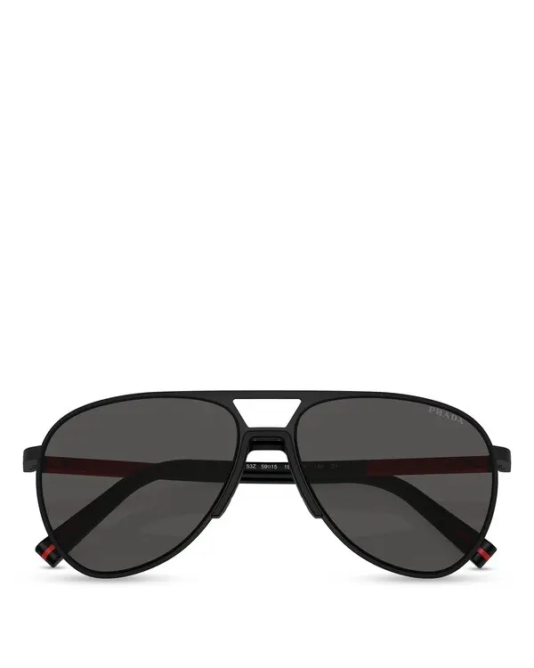 Prada Aviator Sunglasses - Black/gray Solid