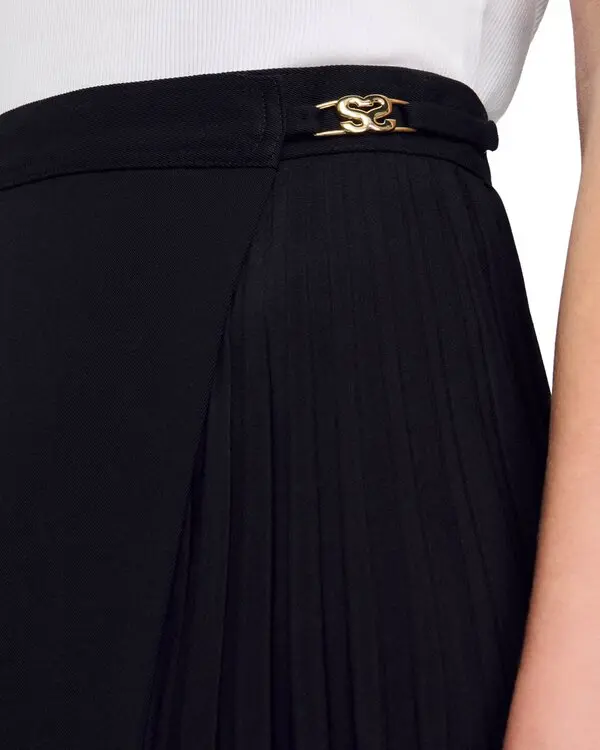 Sandro Souvenir Pleated Skirt