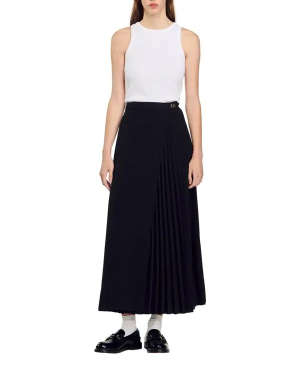 Sandro Souvenir Pleated Skirt