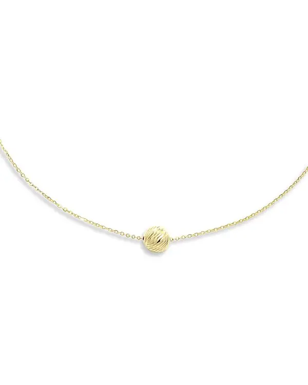 Moon Meadow 14k Yellow Textured Bead Pendant Necklace In Gold